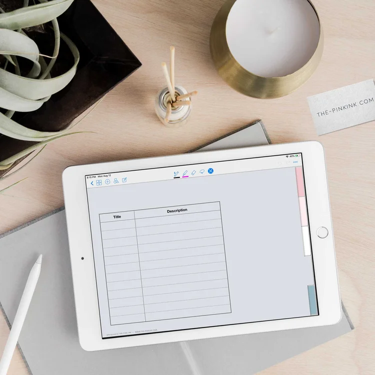 Digital Notebook - Lined — The Pink Ink Shop