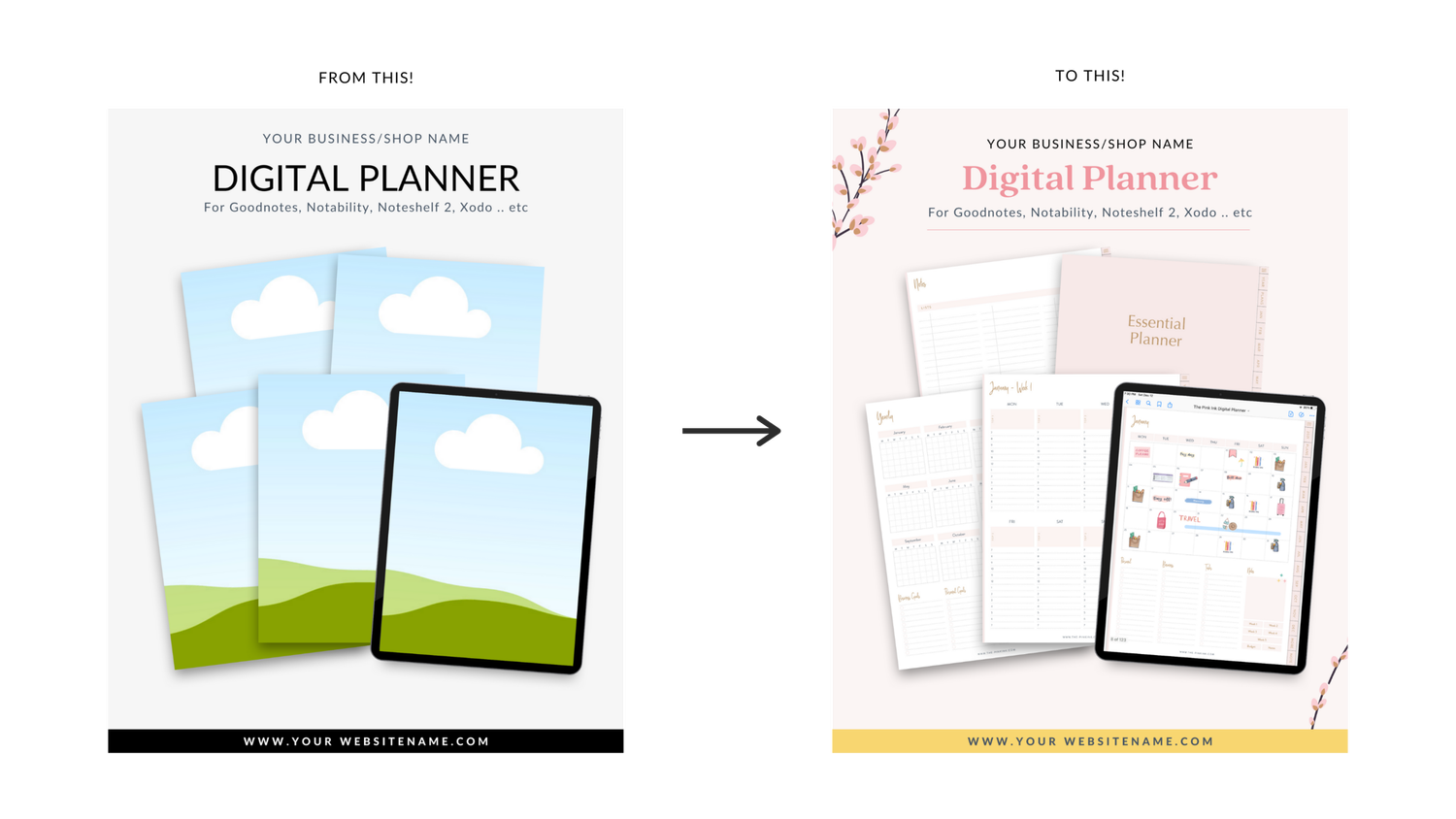 Canva Mockup Templates for Digital Products — The Pink Ink Shop