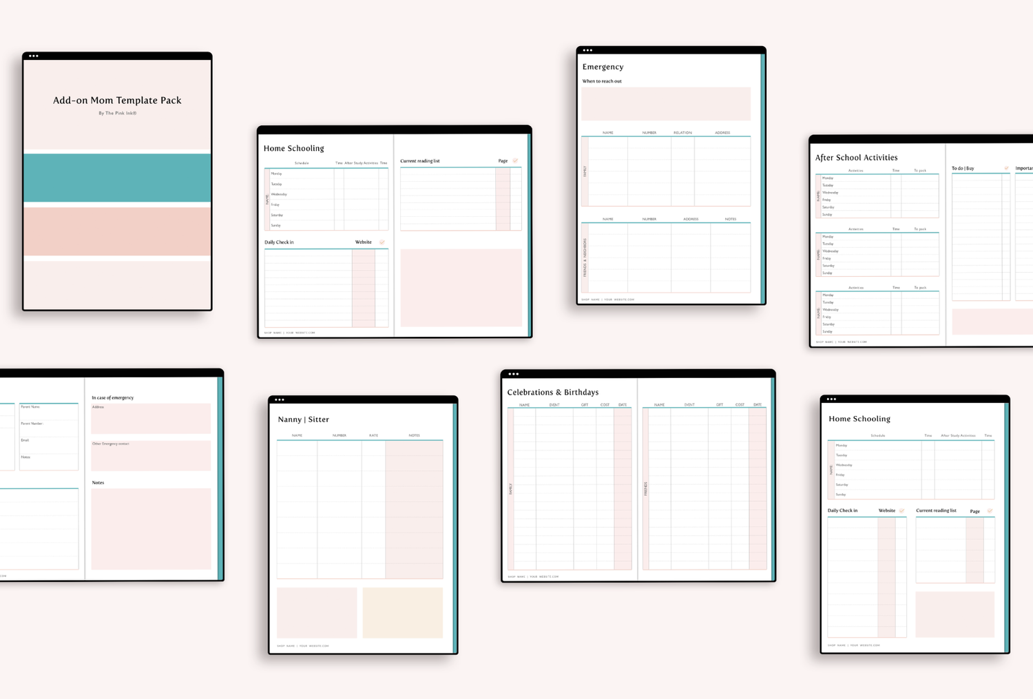 Add-On Pack for Designing Digital Planners — The Pink Ink Shop