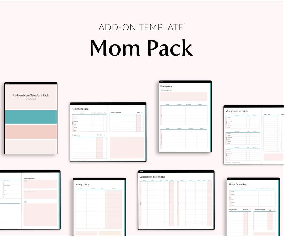 Add-On Pack for Designing Digital Planners — The Pink Ink Shop