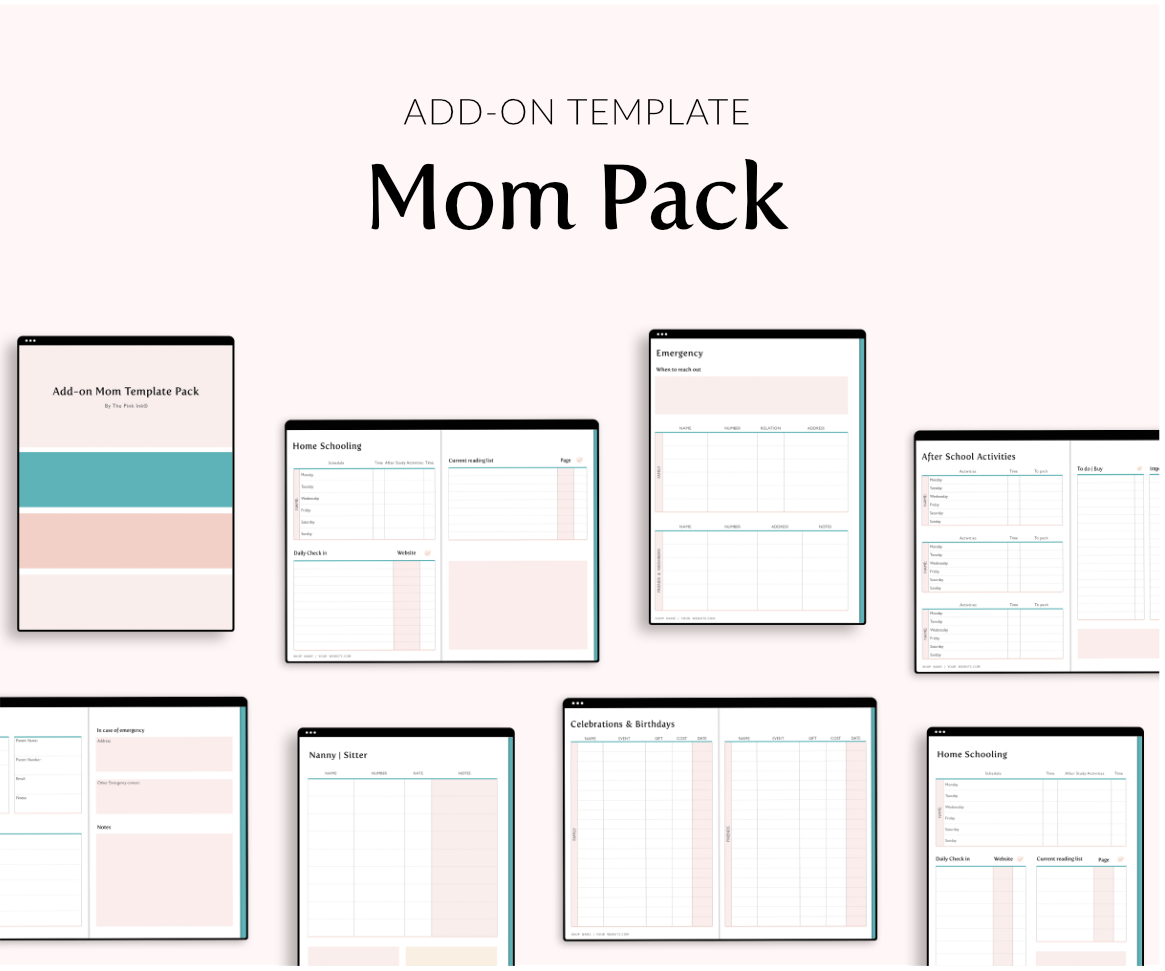 Add-On Pack for Designing Digital Planners — The Pink Ink Shop