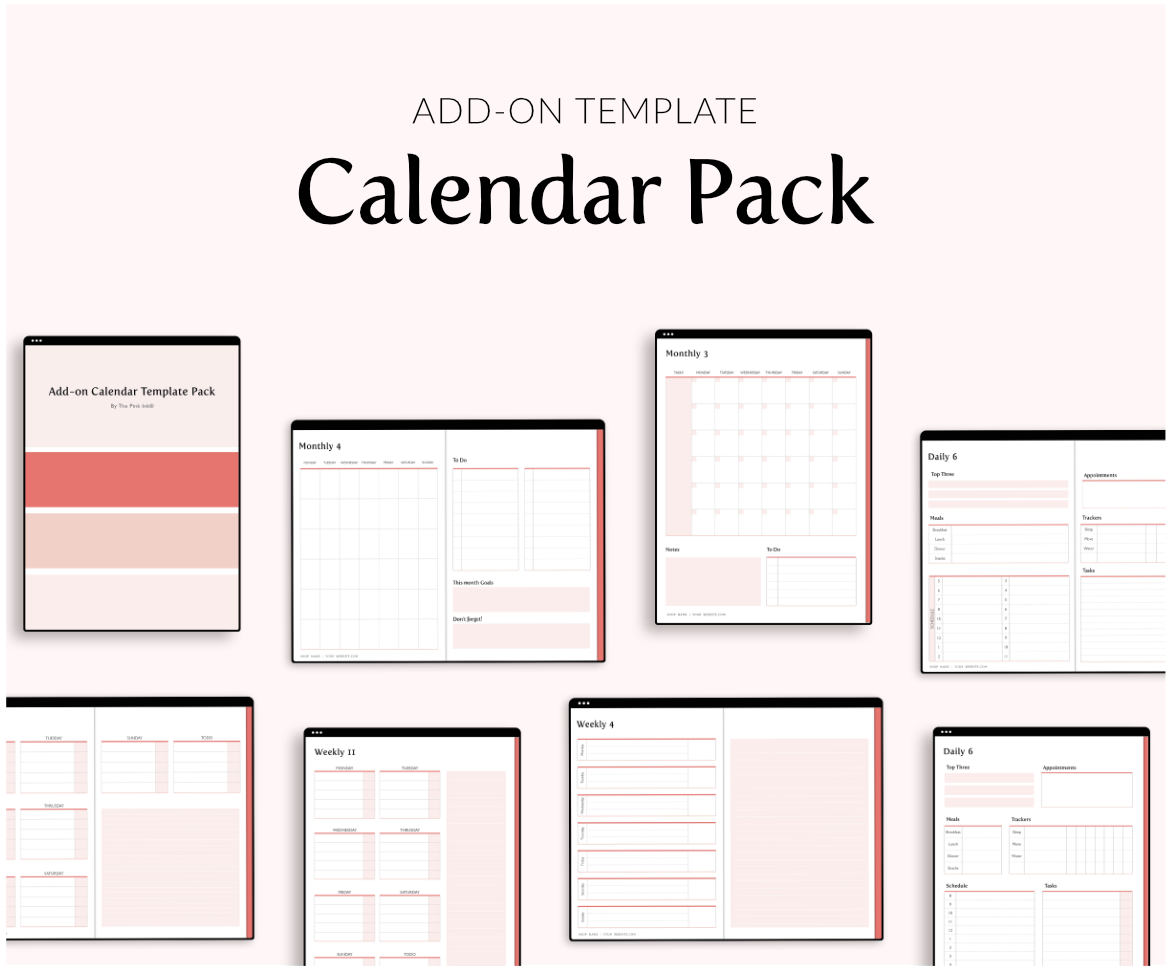 Add-On Pack for Designing Digital Planners — The Pink Ink Shop