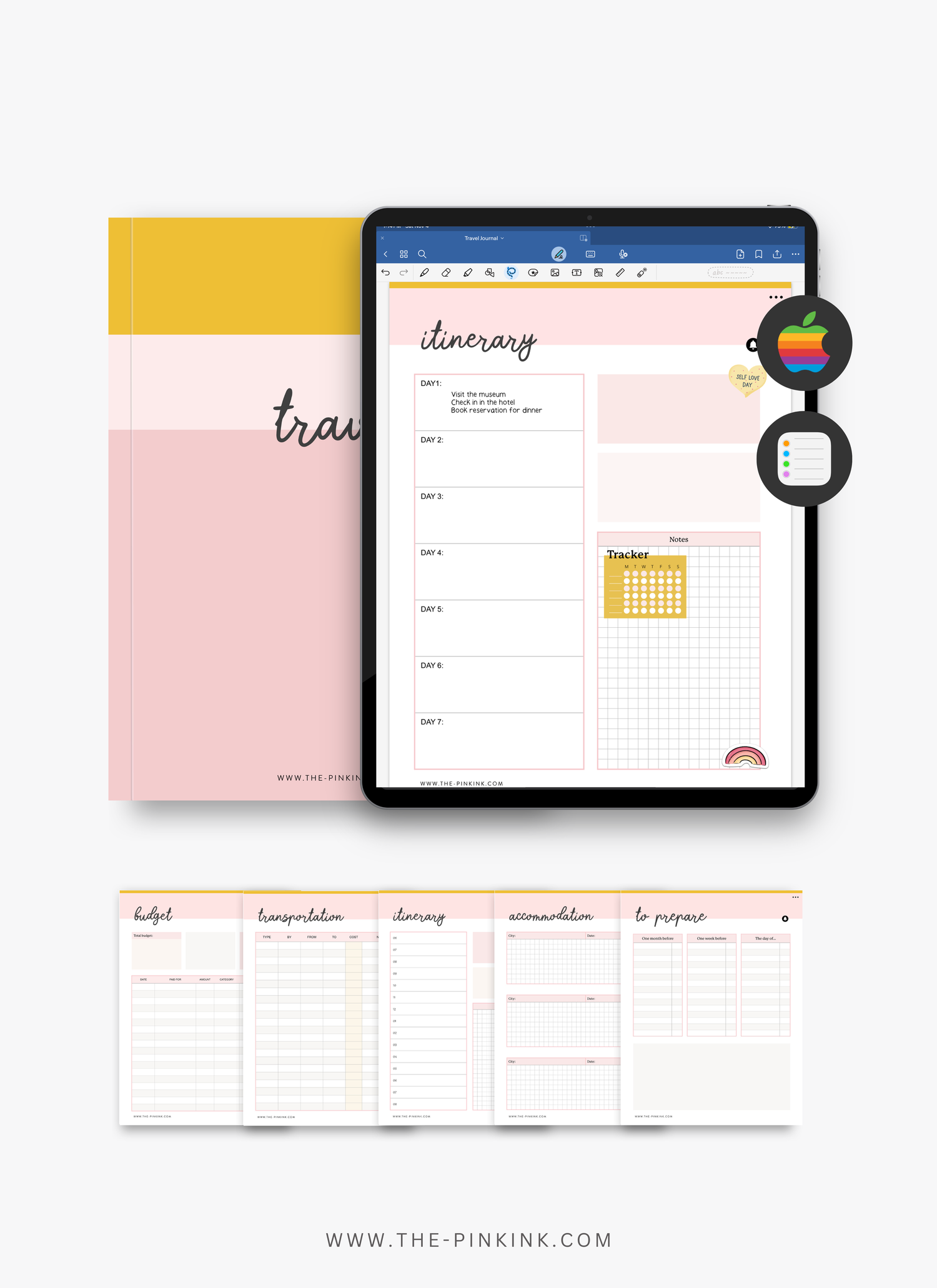 My Travel Journal — The Pink Ink Shop