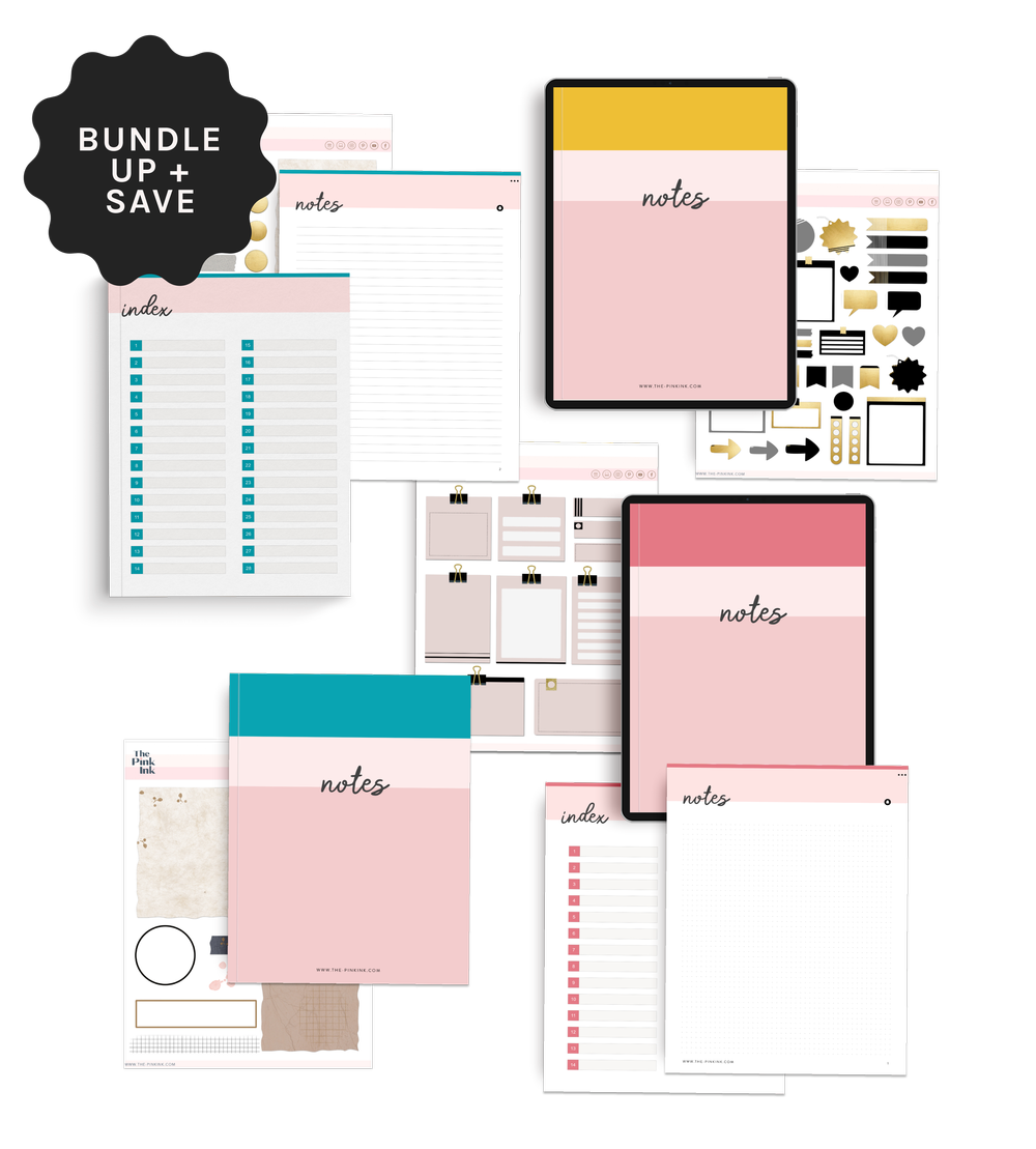 Burgundy Digital Plain Paper Notebook — The Pink Ink Shop