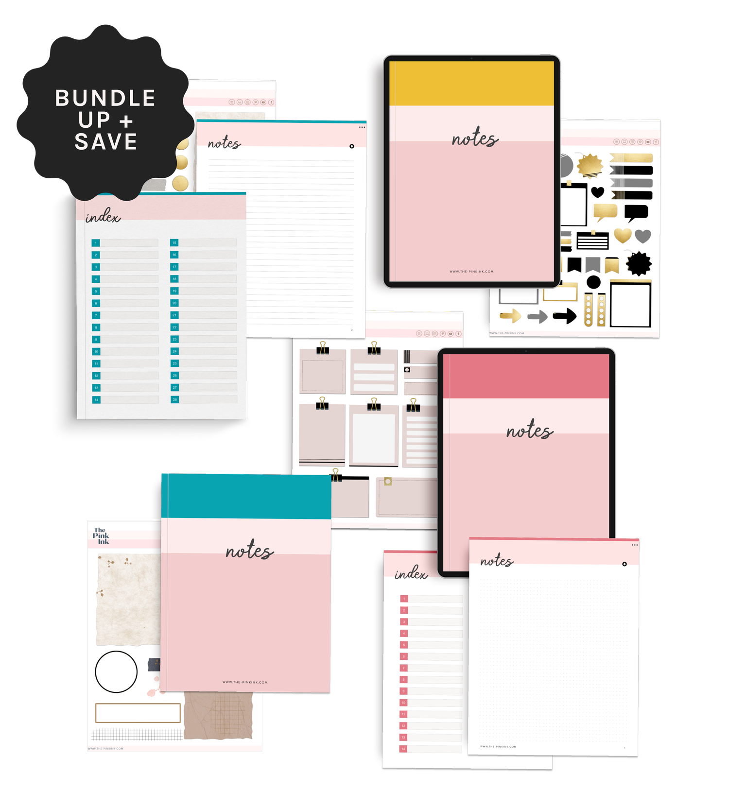 15-Subject Digital Notebook — The Pink Ink Shop