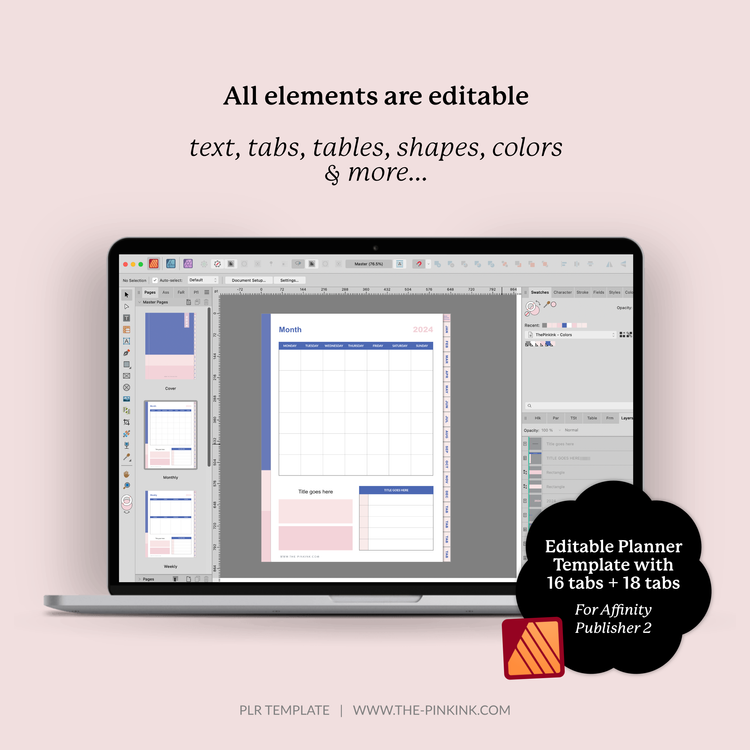 Bliss - PLR Digital Planner Template — The Pink Ink Shop