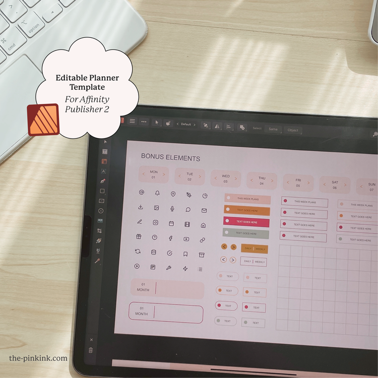 Bold PLR Digital Planner Template — The Pink Ink Shop