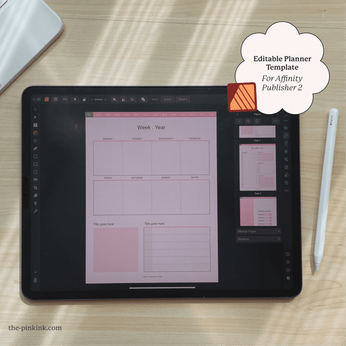 Bold PLR Digital Planner Template — The Pink Ink Shop