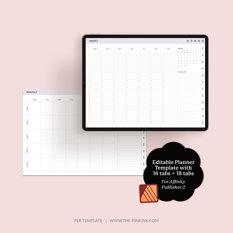 SleekNote - PLR Digital Notebook — The Pink Ink Shop