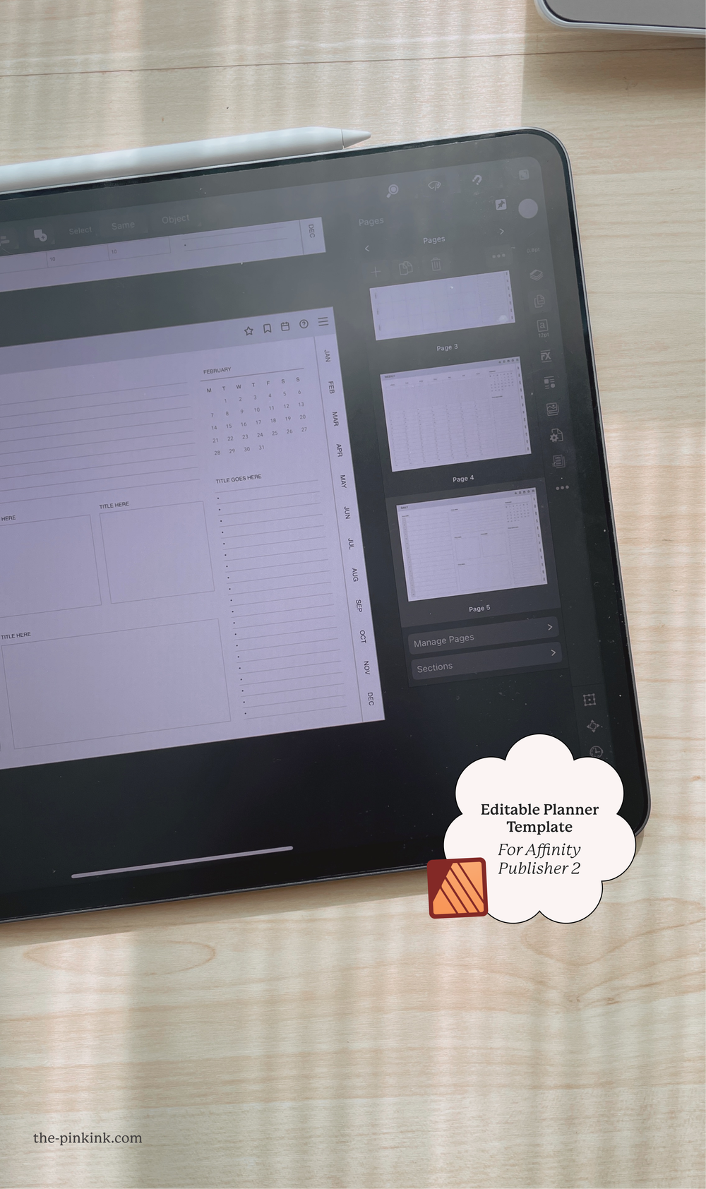 Bold PLR Digital Planner Template — The Pink Ink Shop