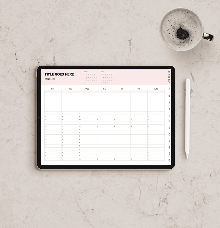 Bold PLR Digital Planner Template — The Pink Ink Shop
