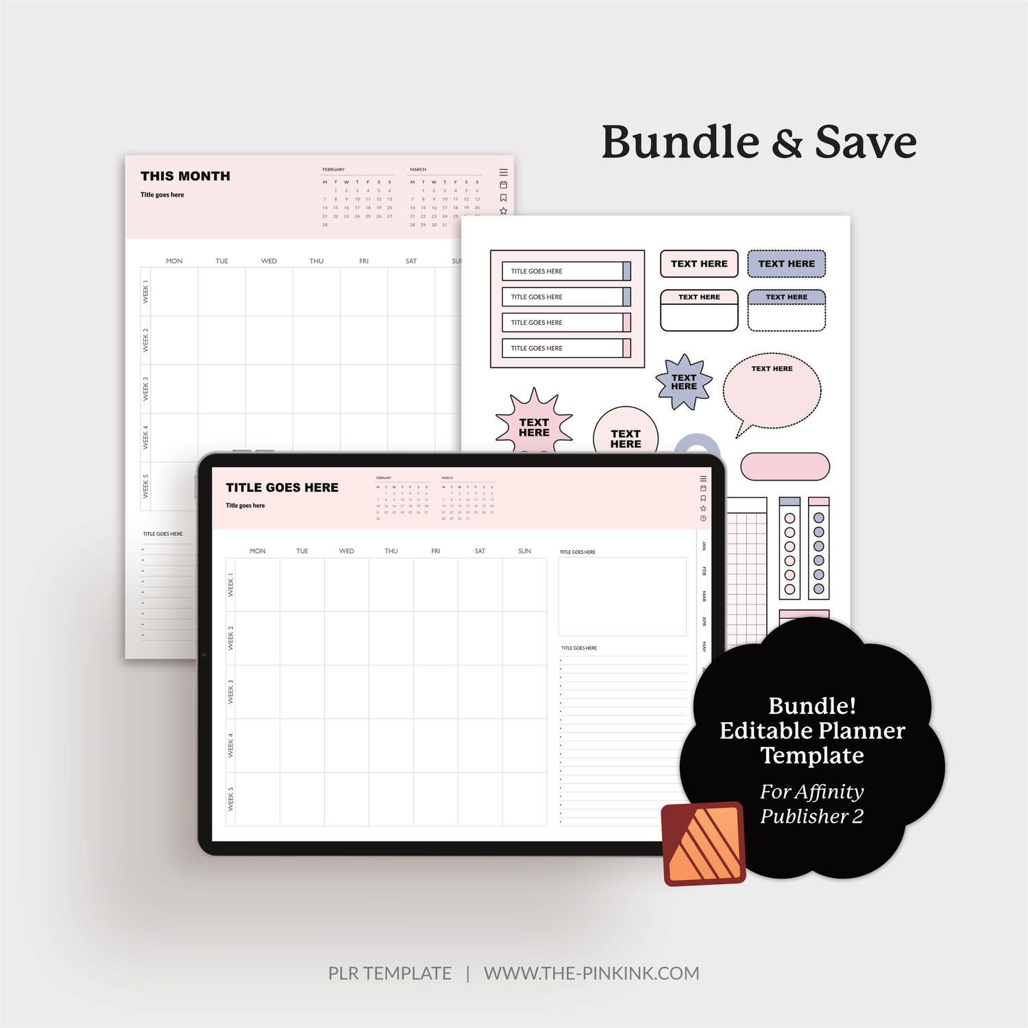 SleekNote - PLR Digital Notebook — The Pink Ink Shop
