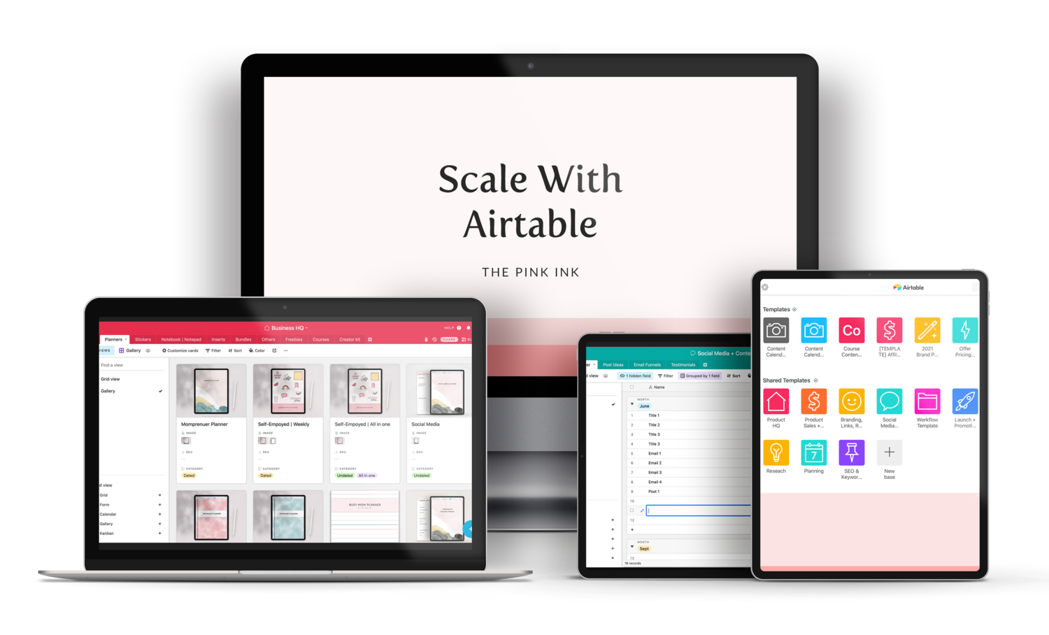 Airtable Template Digital Product Database — The Pink Ink Shop