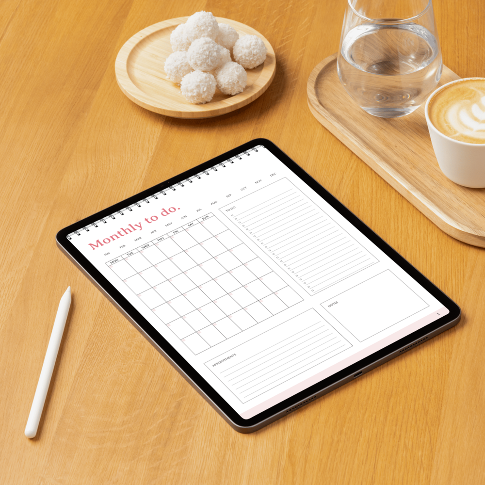 Monthly To Do Notepad for Affinity Publisher — The Pink Ink Shop