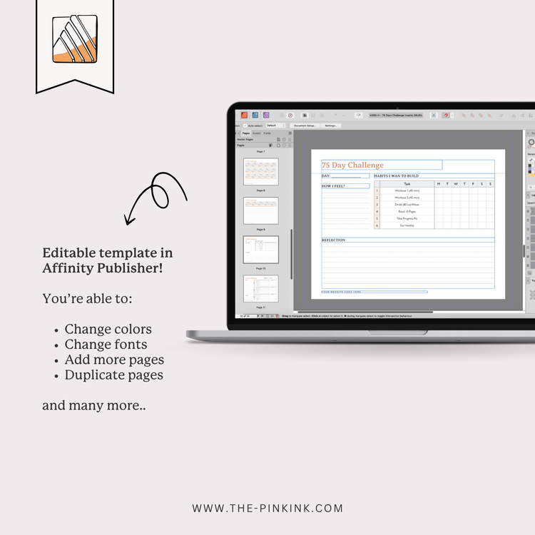 PLR Template Bold Digital PLR Planner — The Pink Ink Shop