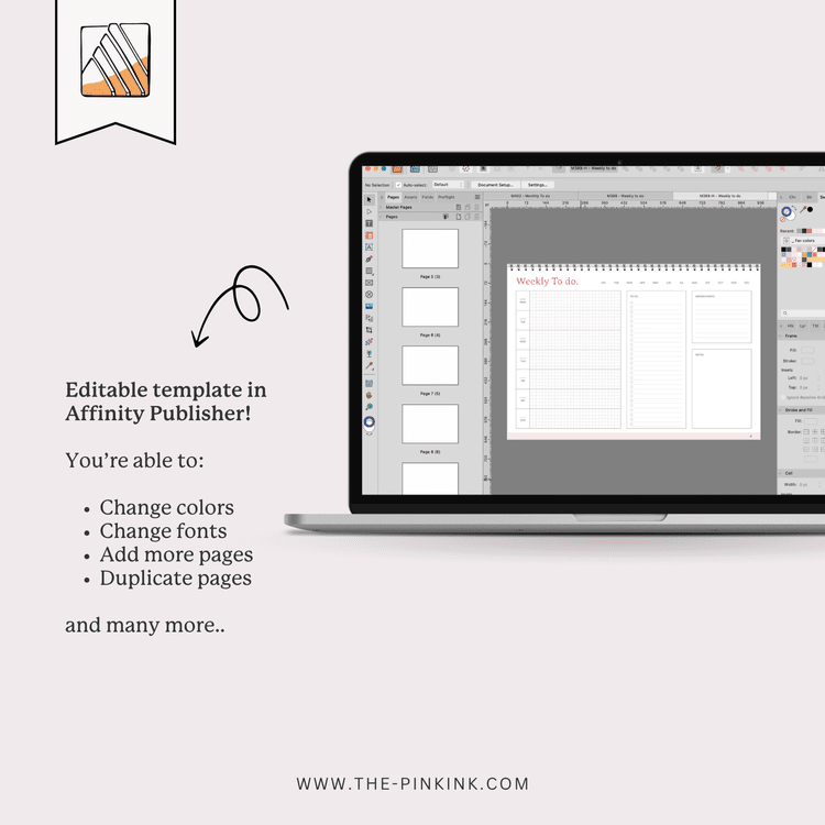 Bliss - PLR Digital Planner Template — The Pink Ink Shop
