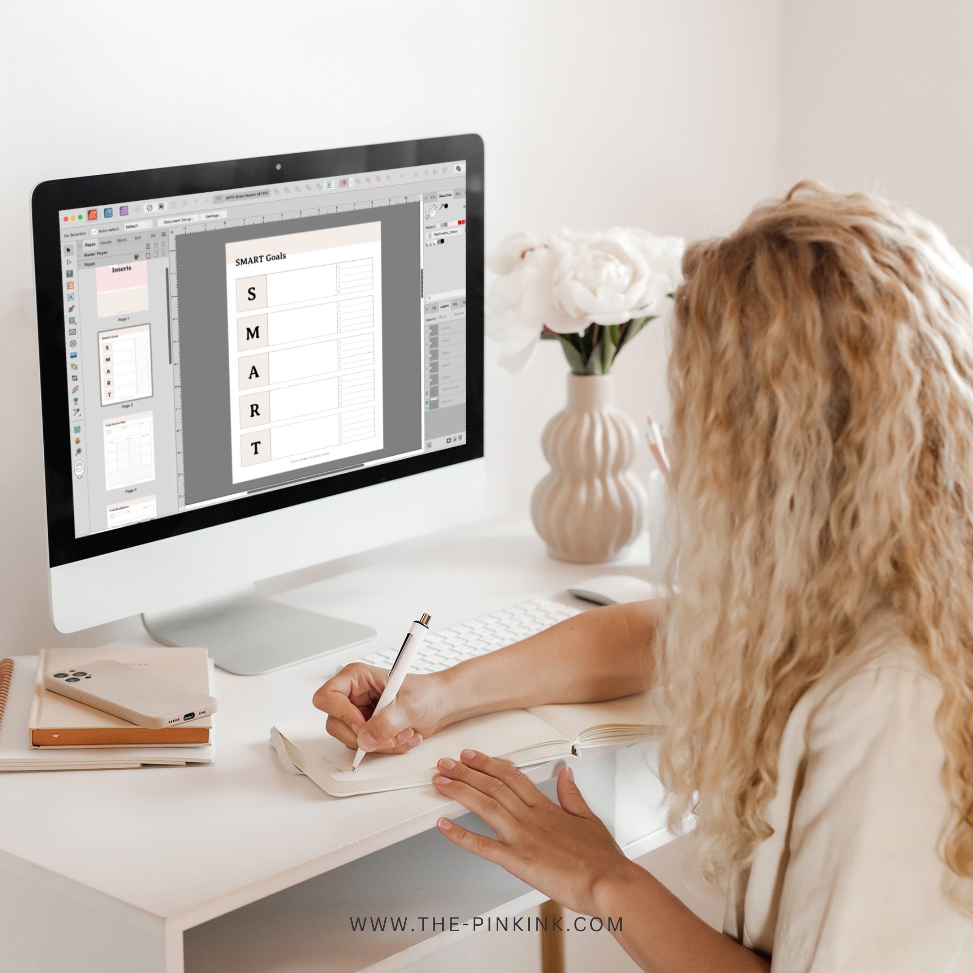 Goal Inserts PLR Printables Template | Editable Vertical Layouts — The ...