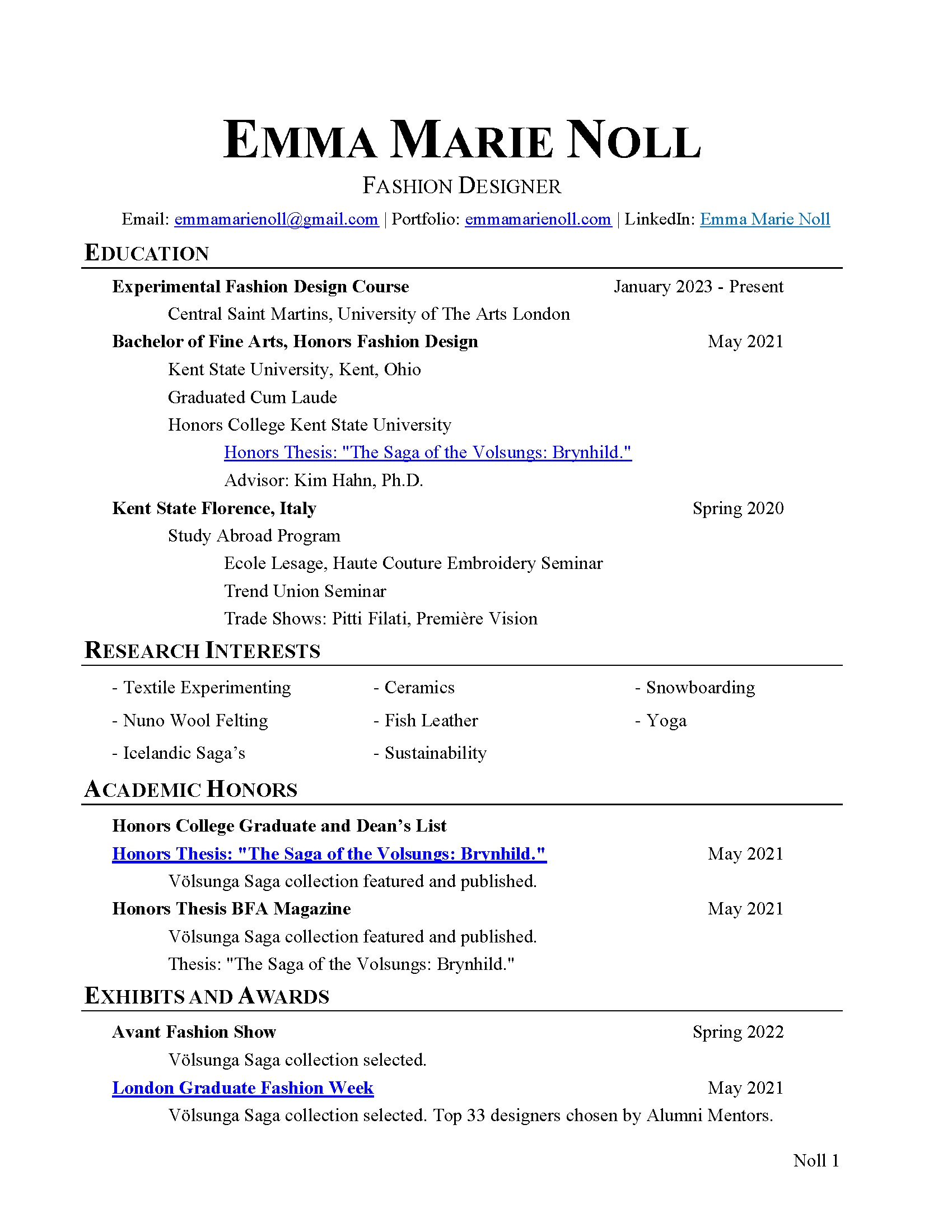 About 2 — Emma Marie Noll
