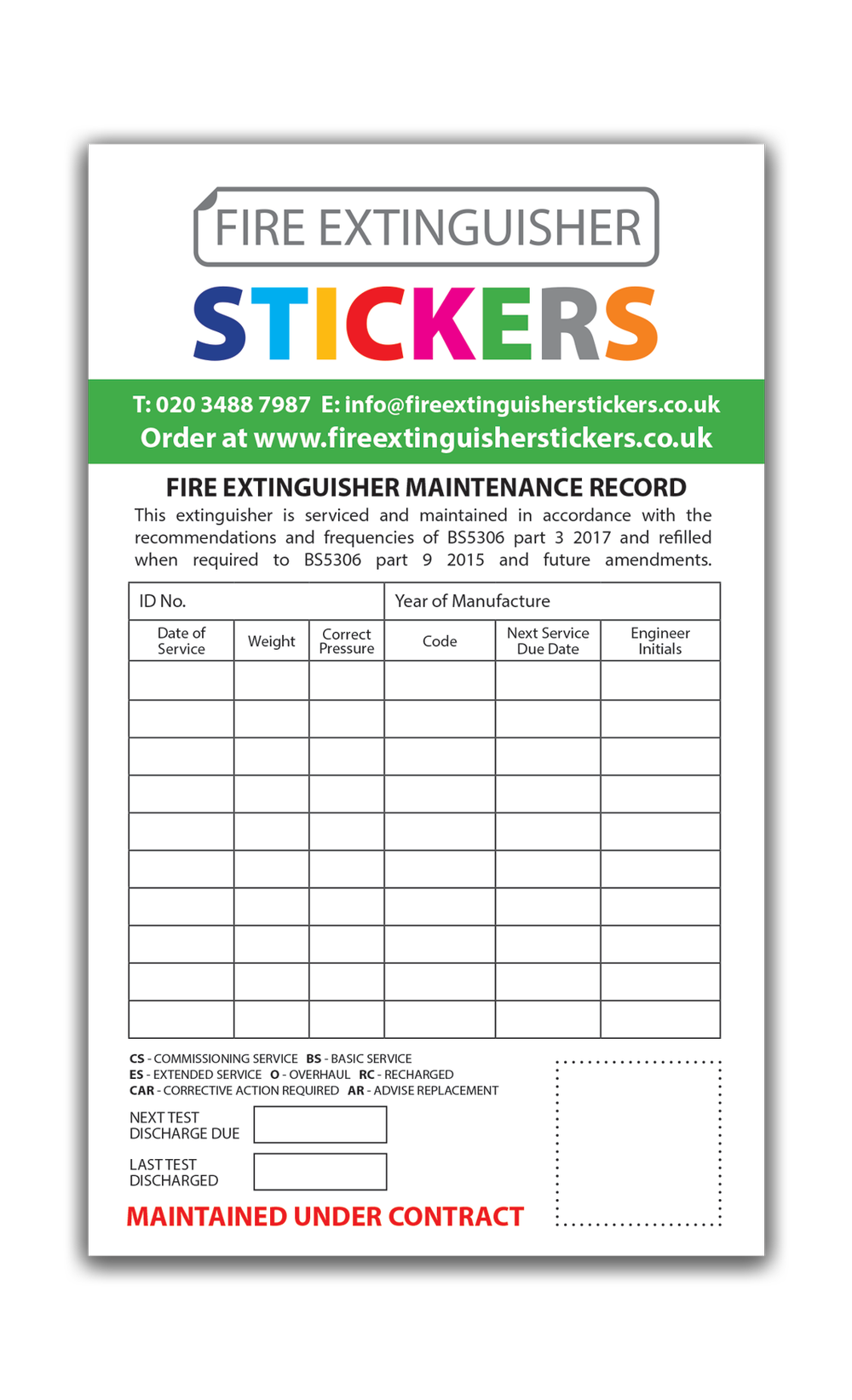 Order Your Free Fire Extinguisher Sticker Samples Today — Fire ...