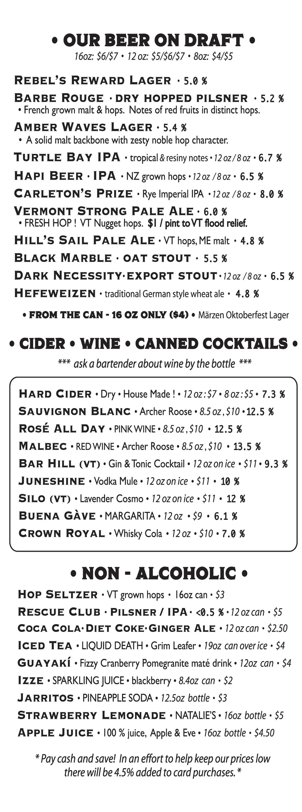 Current Menu — Two Heroes Brewery ‧ Public House