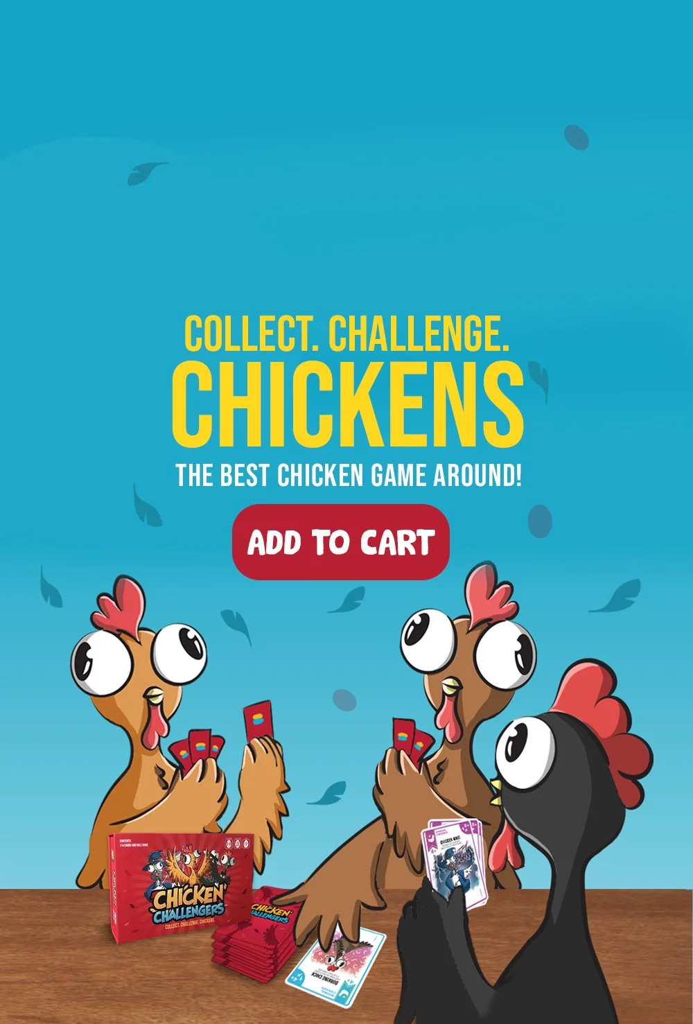 Chicken Challengers - Card Game for Adults, Teens & Kids