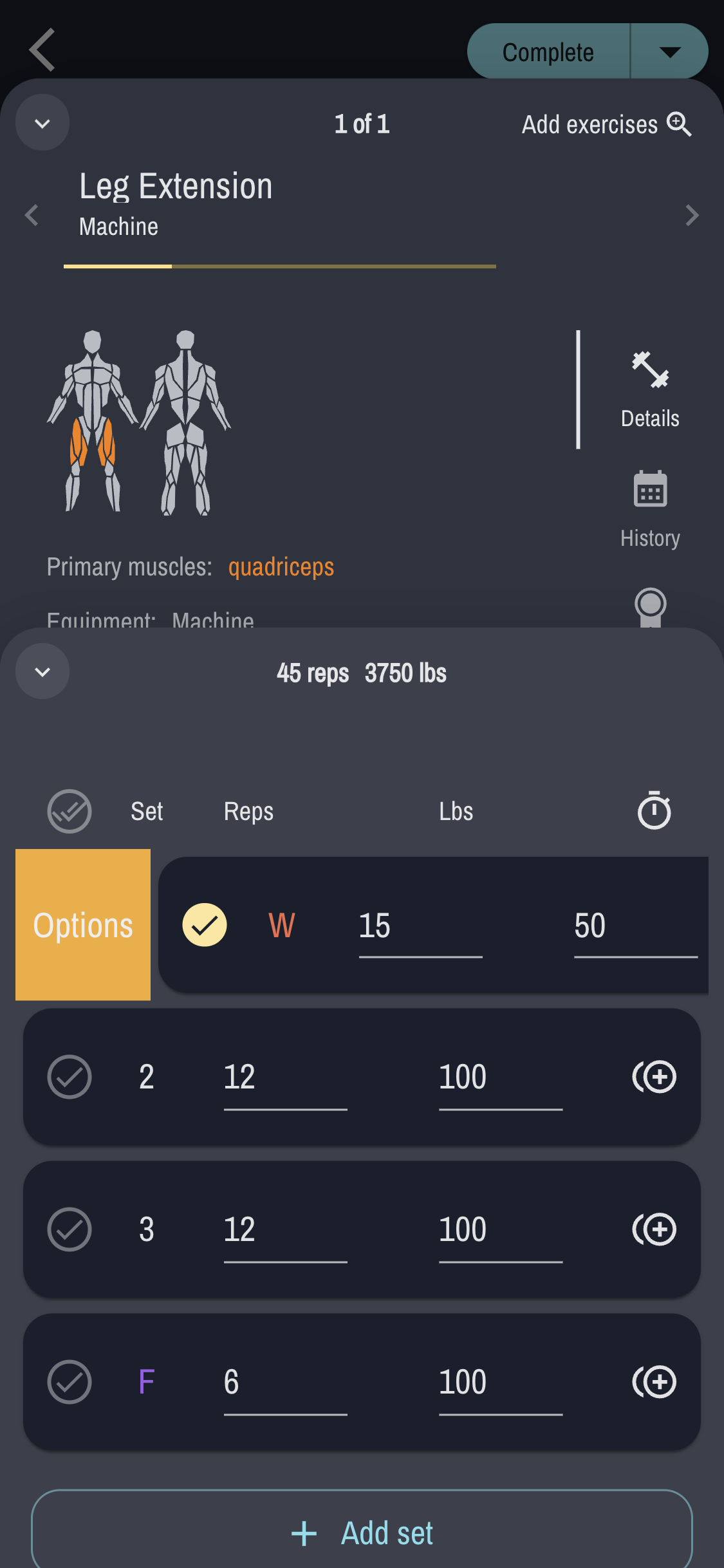 How To Change Exercise Set Type — RYSE