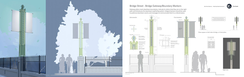 Historic Downtown Owatonna MN visual identity and wayfinding signage ...