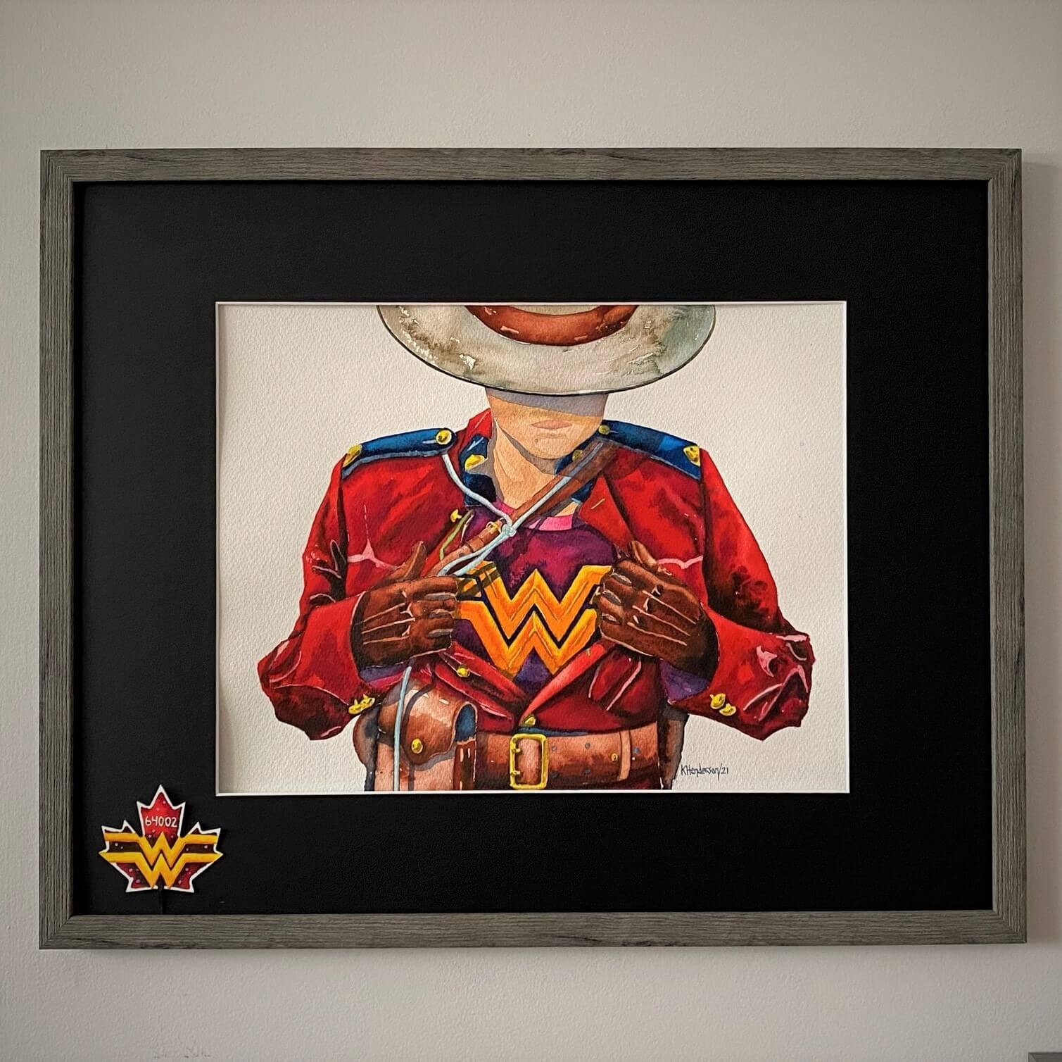 A Hero II: Watercolor painting and prints featuring an RCMP officer ...