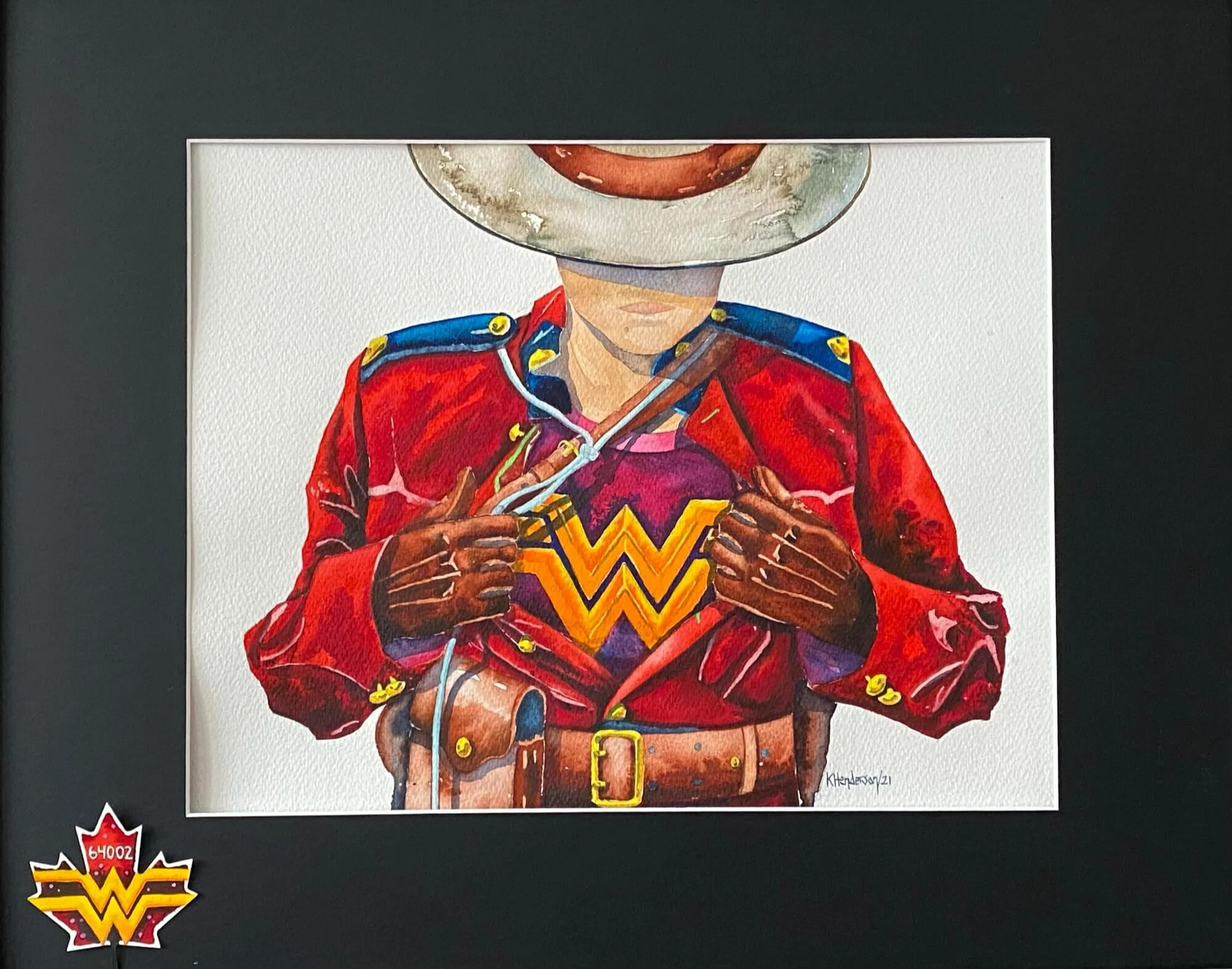 A Hero II: Watercolor painting and prints featuring an RCMP officer ...