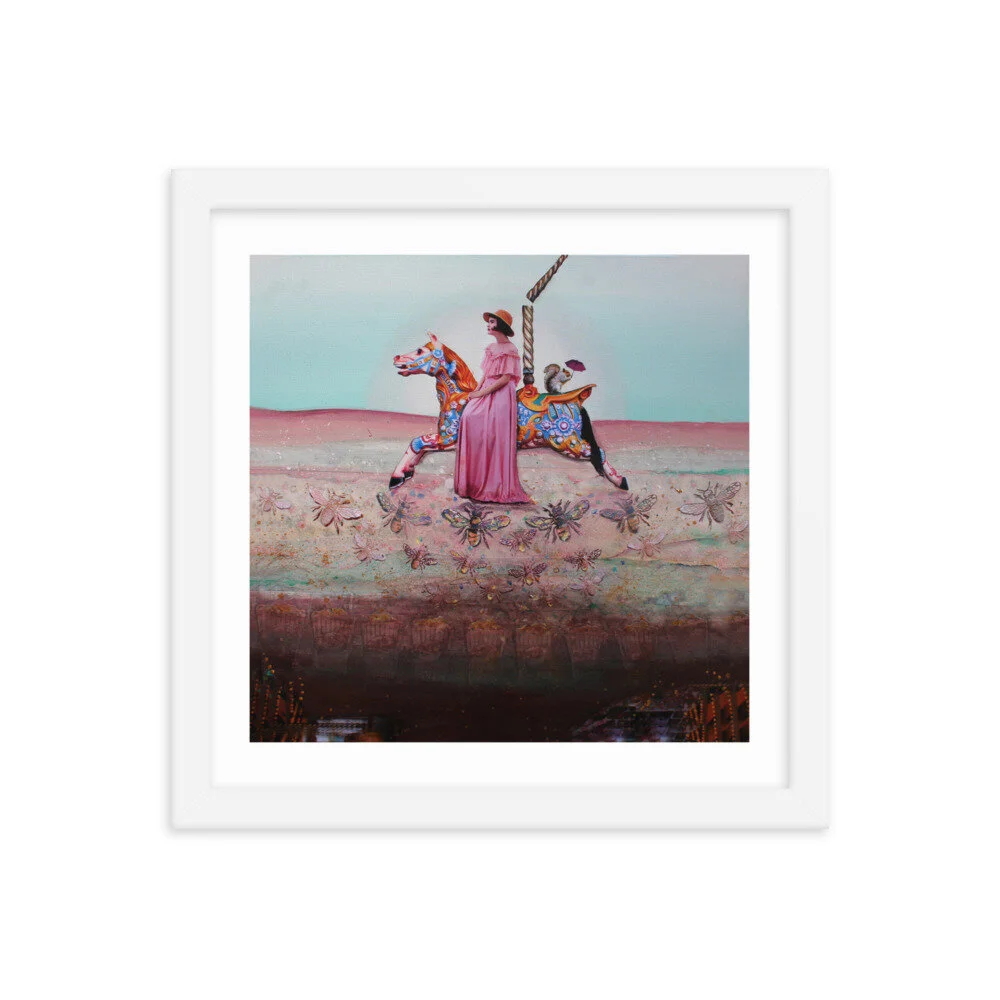 Carousel Flyer Framed poster — jojobirdart