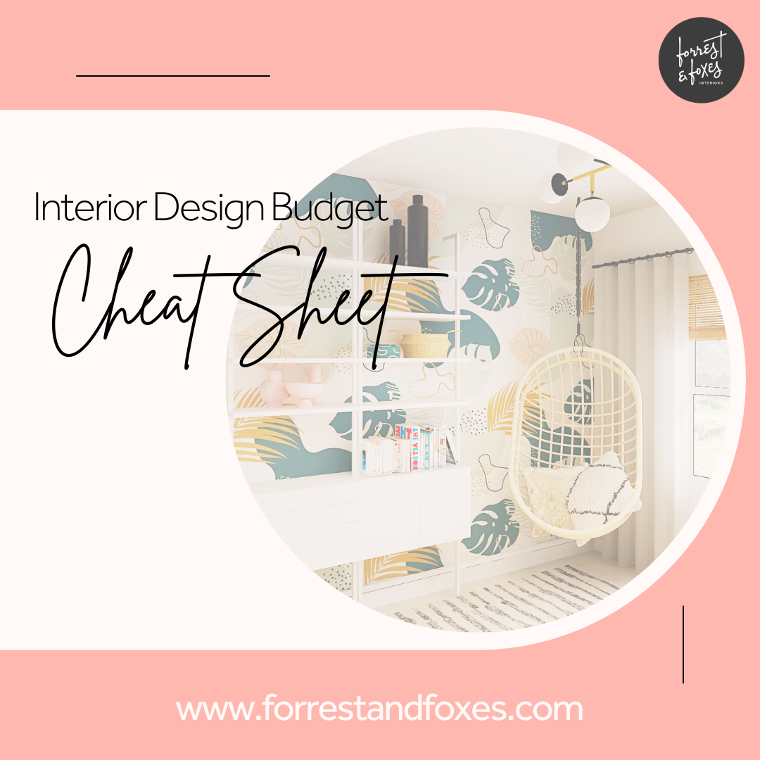Interior Design Budget Cheat Sheet — Forrest & Foxes | Virtual Interior ...