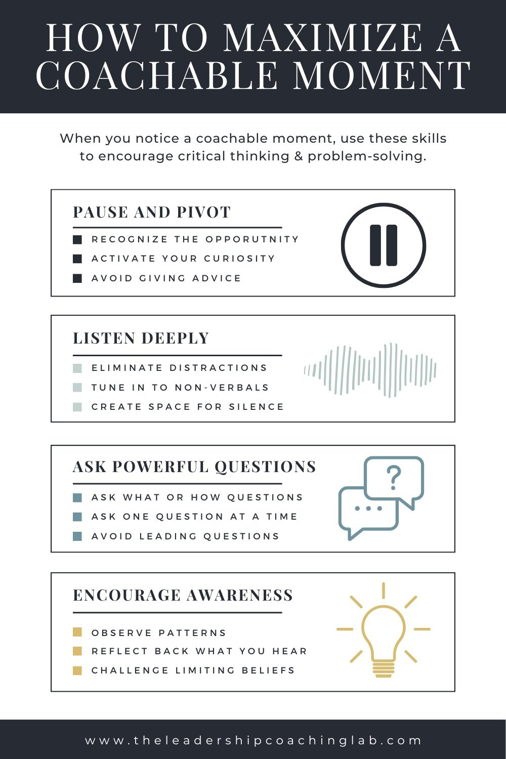 How to Maximize a Coachable Moment — The Leadership Coaching Lab