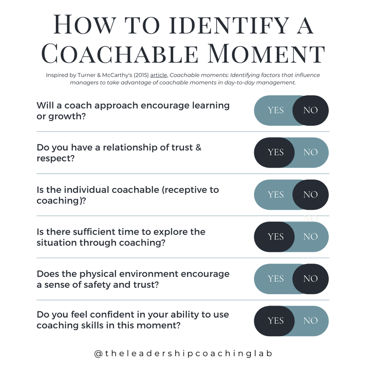 How to Maximize a Coachable Moment — The Leadership Coaching Lab
