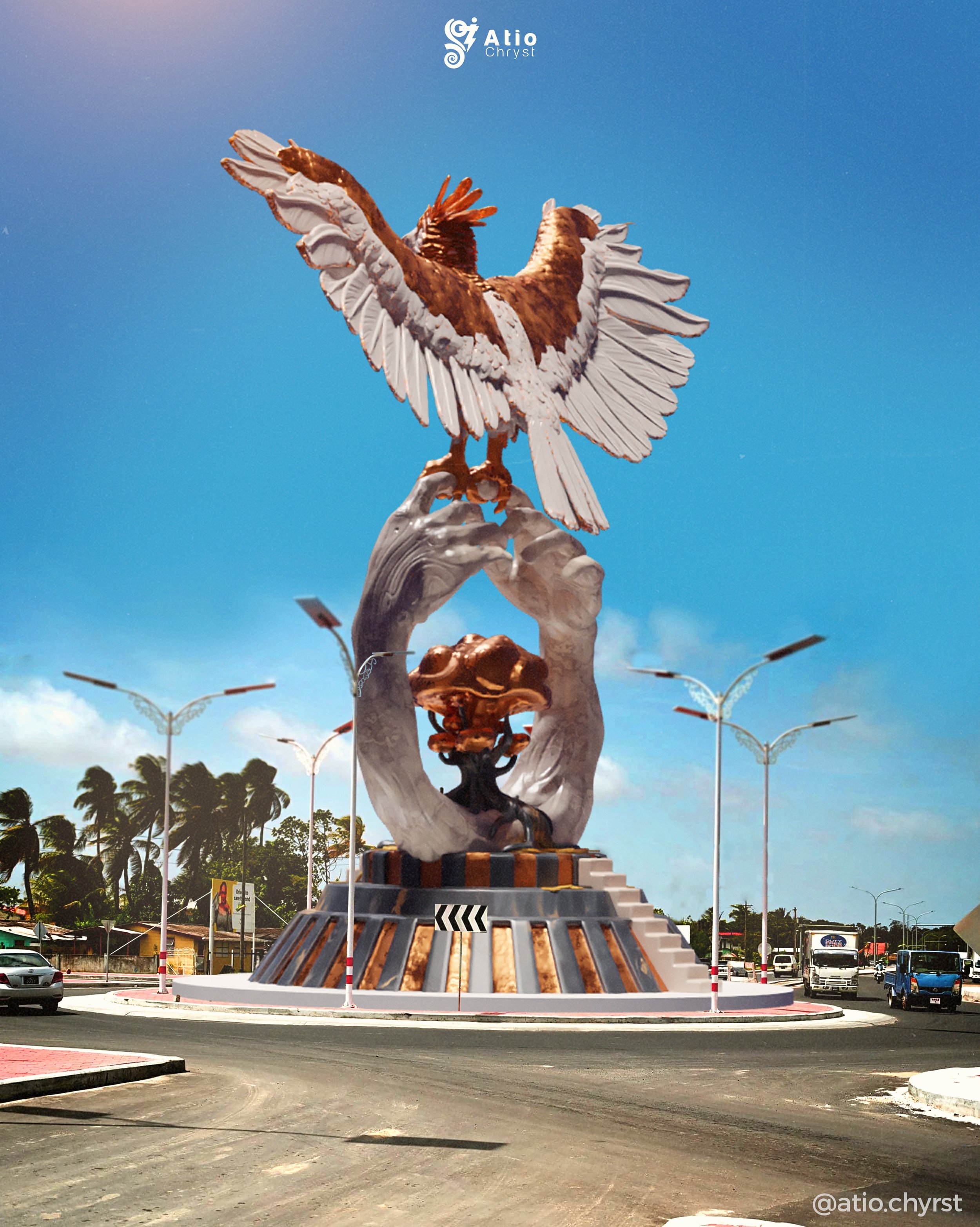 THE HARPY EAGLE MONUMENT (RE-IMAGINED) - Mandela Avenue — Atio Chryst