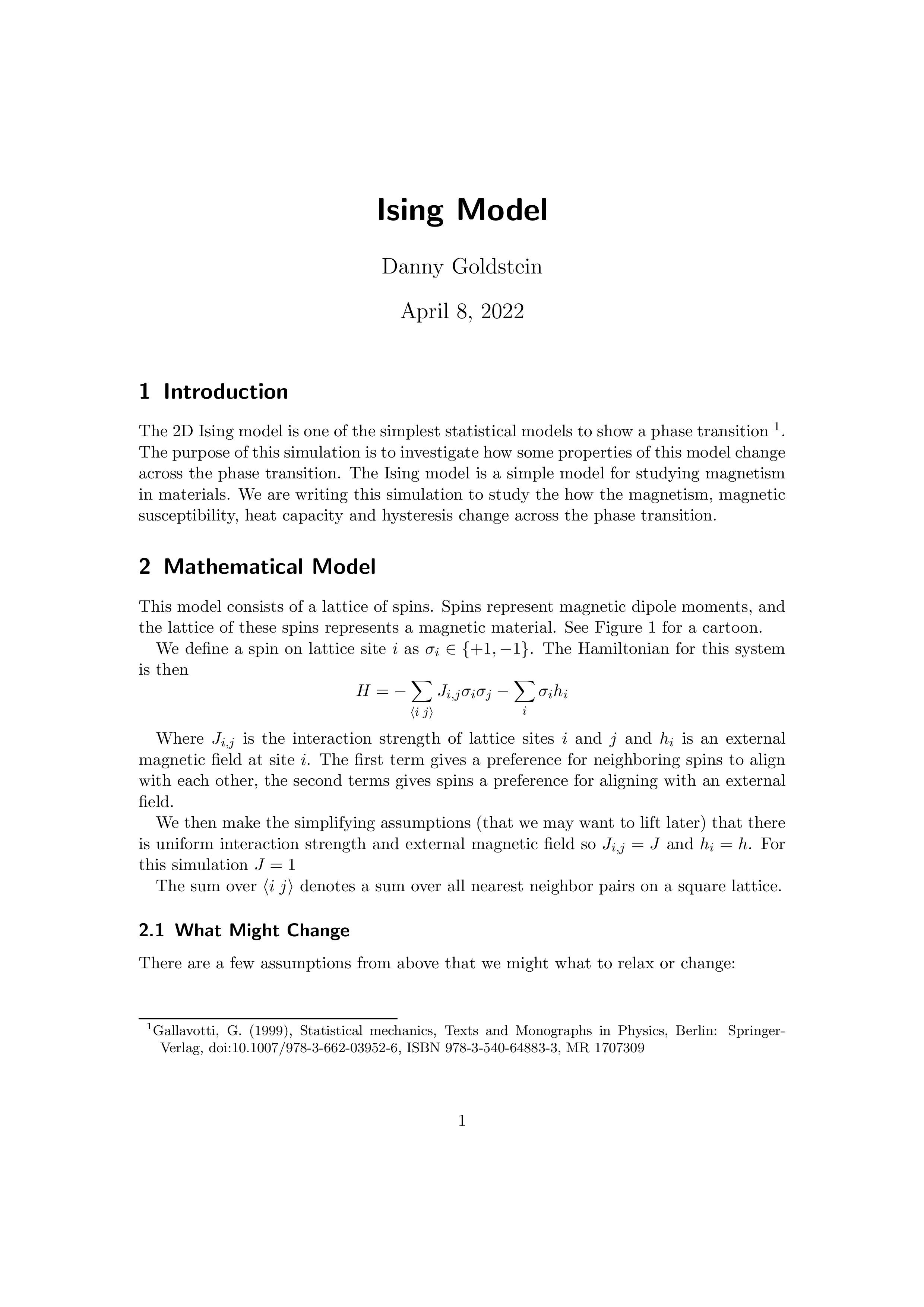 2 - A Design Document for the 2-D Ising Model part 1 — Danny's ... 2 - A Design Document for the 2-D Ising Model part 1 — Danny's ...