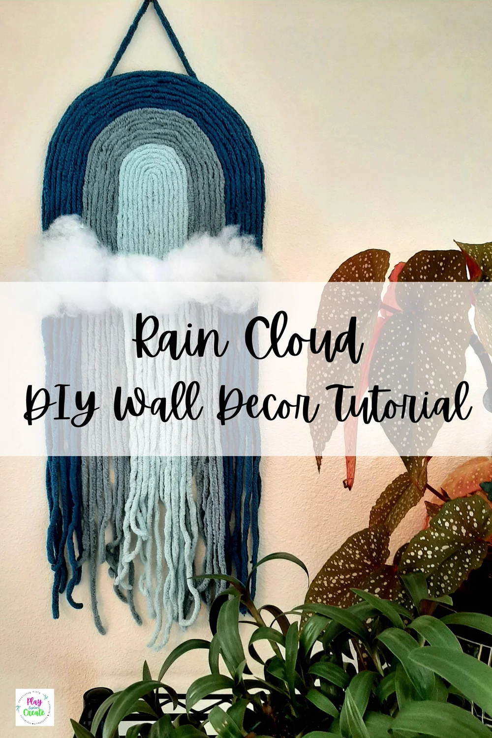 Rain Cloud DIY Wall Decor Tutorial — Misty Gage | Mixed Media ...