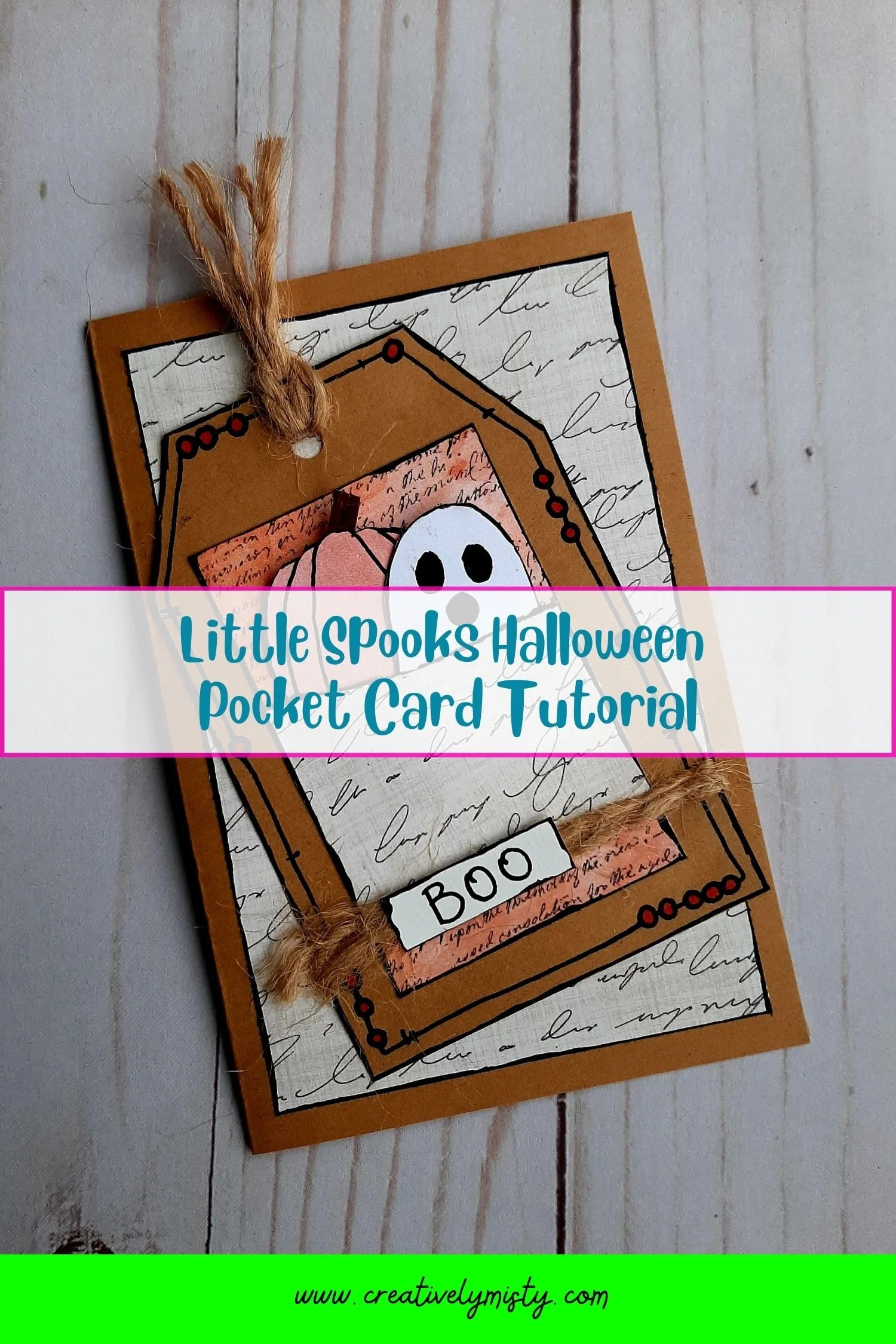 Little Spooks Halloween Pocket Card — Misty Gage | Mixed Media ...