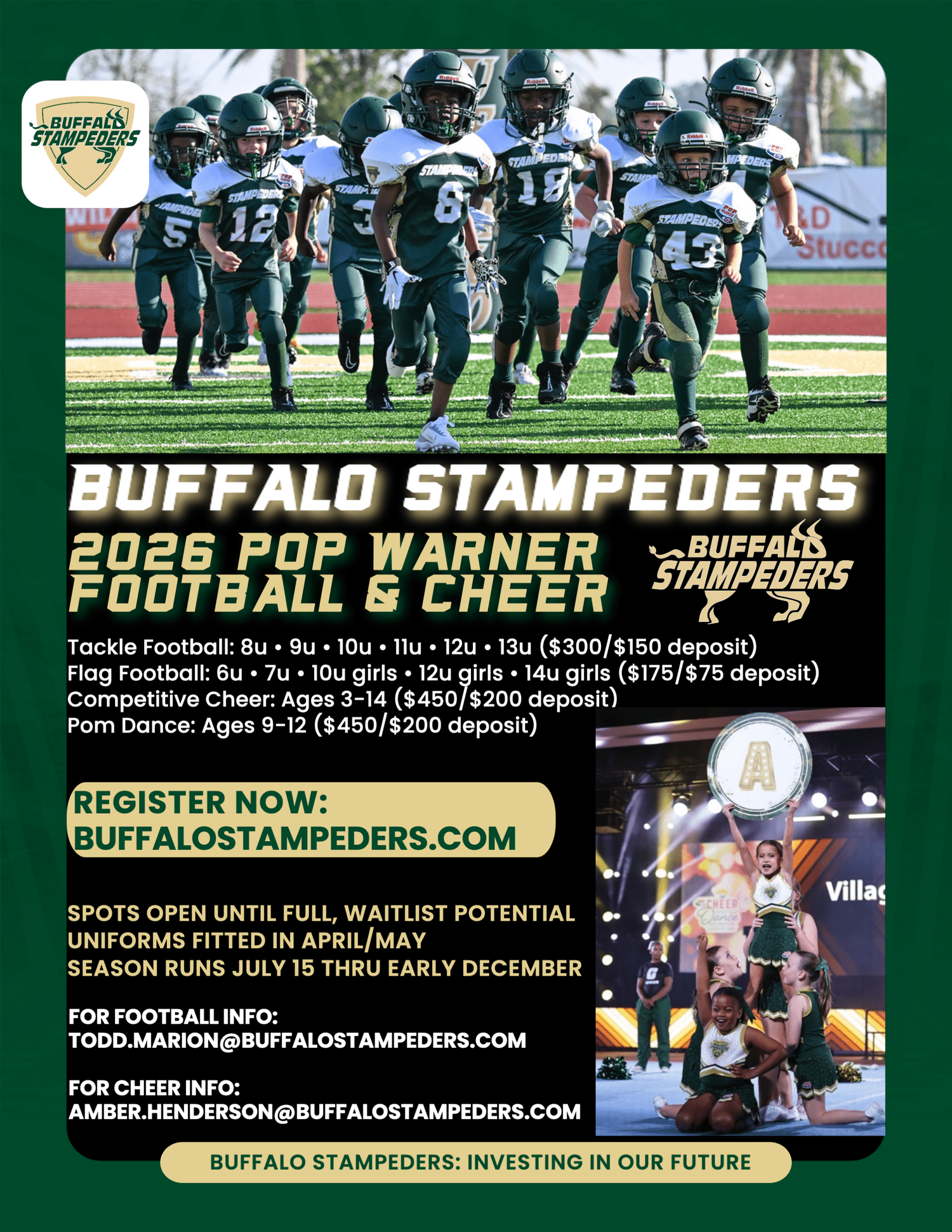 Football | Join the Stampeders Today! — Buffalo Stampeders