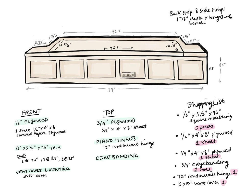 Hello, Dining Room Bench Seating! | ORC, Week 05 — Little Reesor House