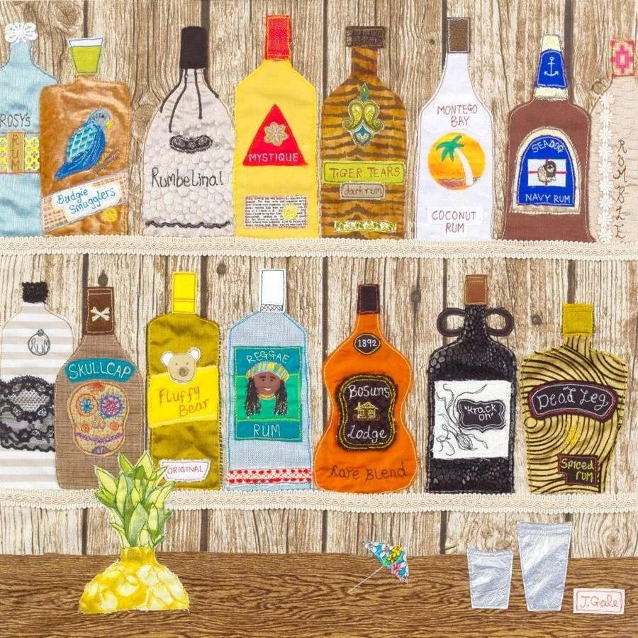 Rum Shack | Textile Art Print | Limited Edition — Jackie Gale
