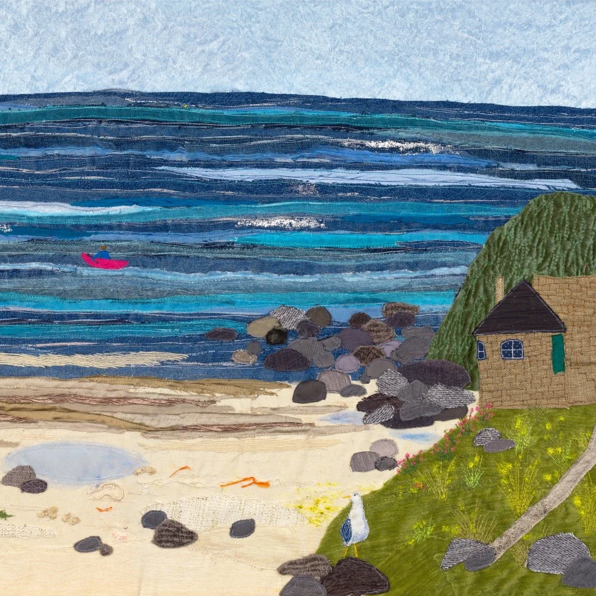 Coastal Textile Art Prints | Coastal Artwork Prints — Jackie Gale