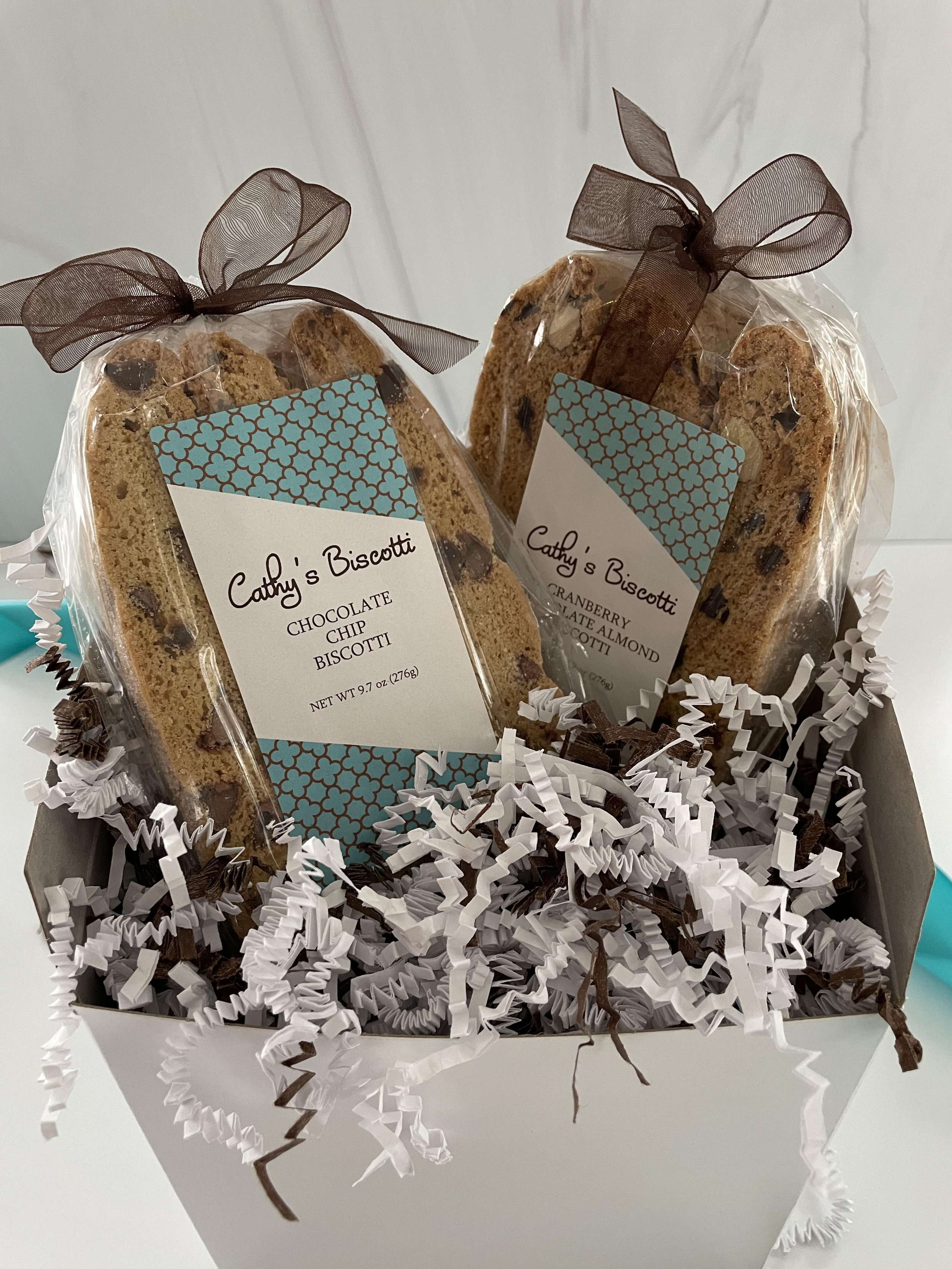Biscotti Gift Box Small — White Plains Bakery | Cathy's Biscotti