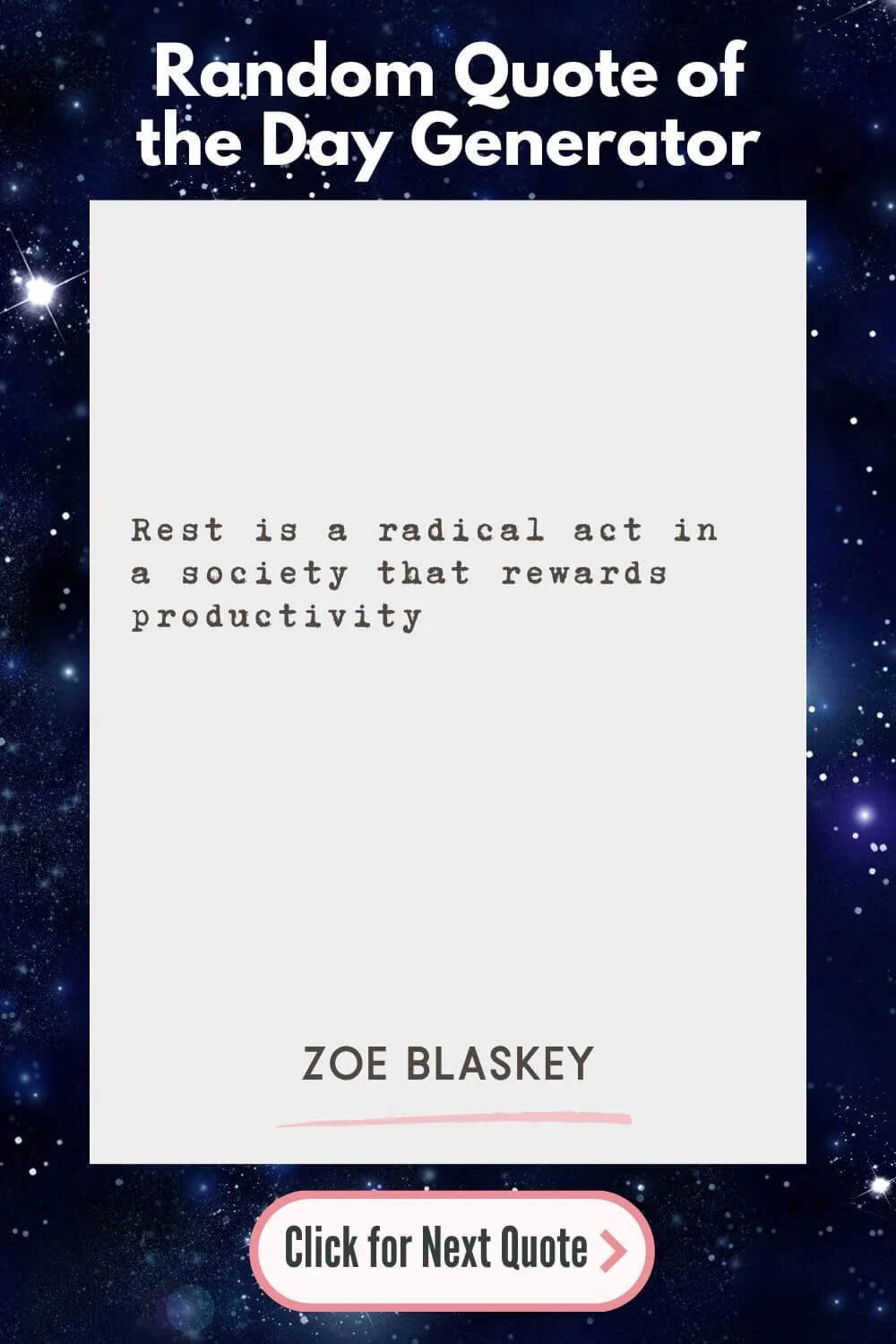 FREE Random Quote of the Day Generator — Minimize My Mess