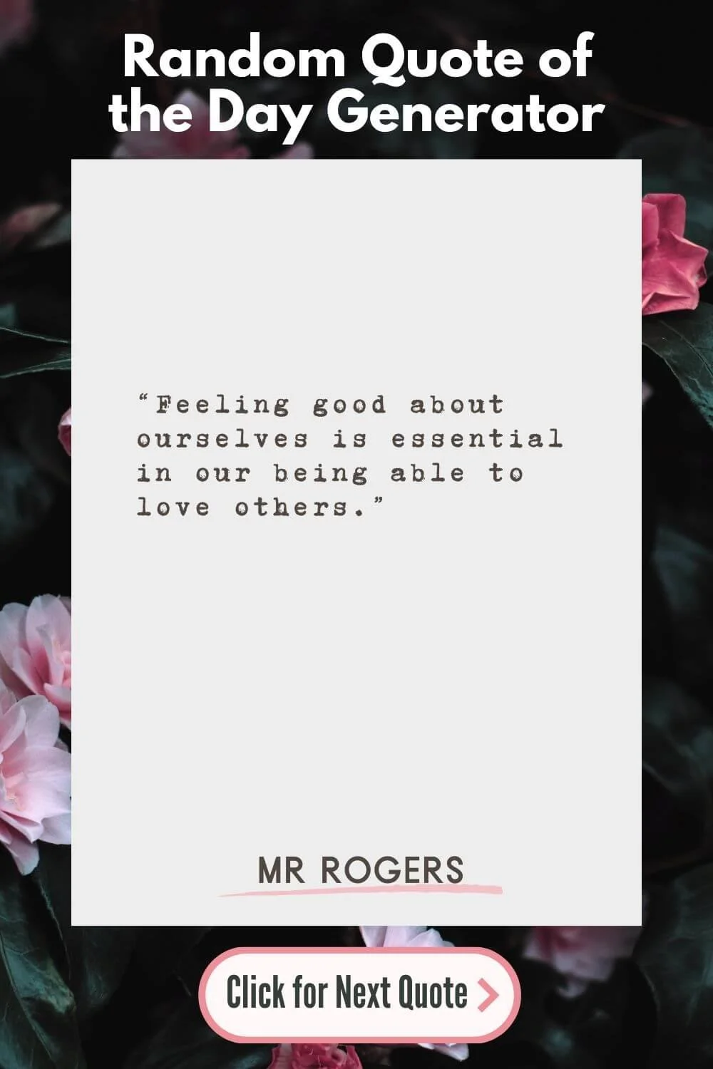 FREE Random Quote of the Day Generator — Minimize My Mess
