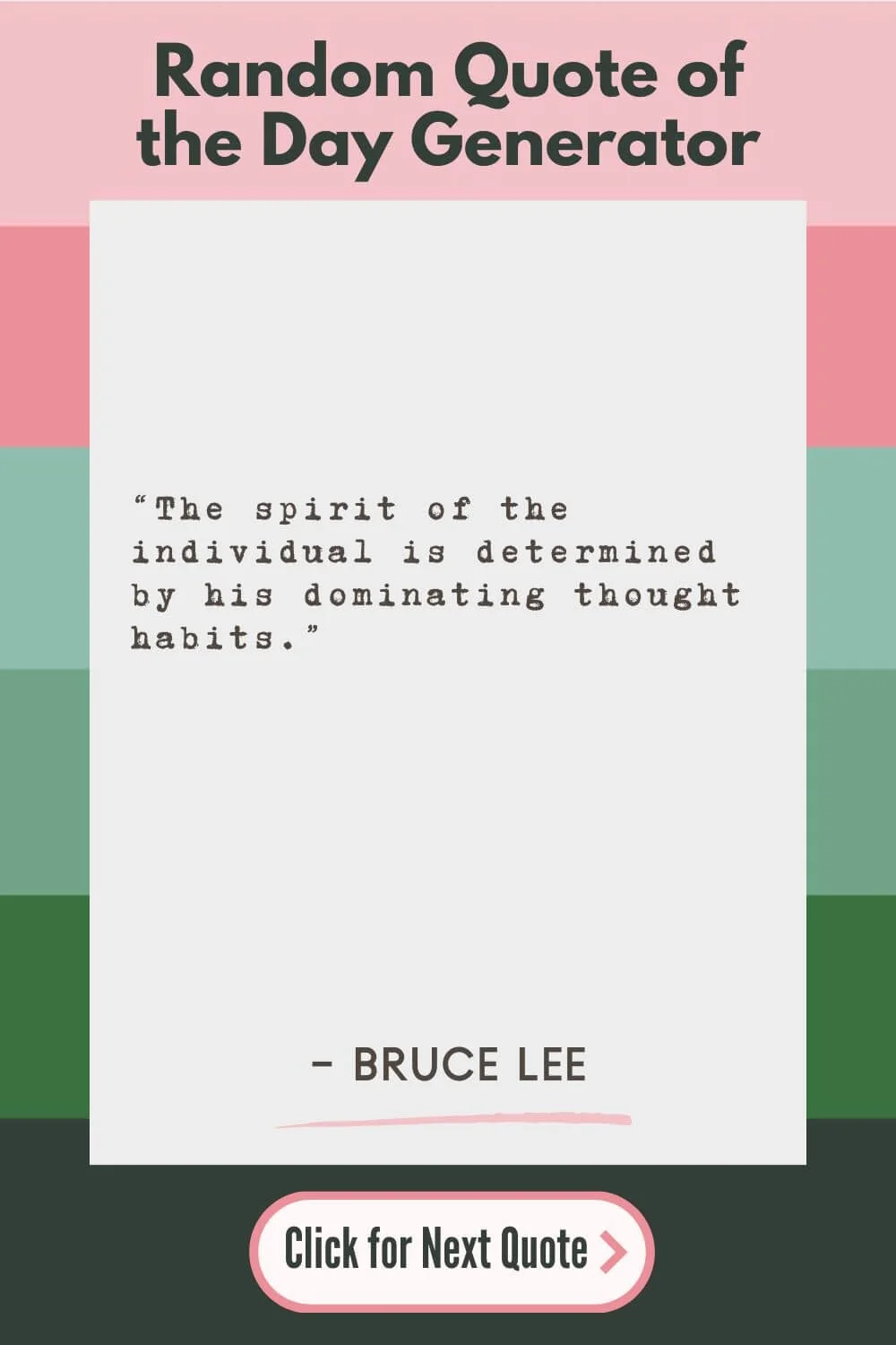 FREE Random Quote of the Day Generator — Minimize My Mess