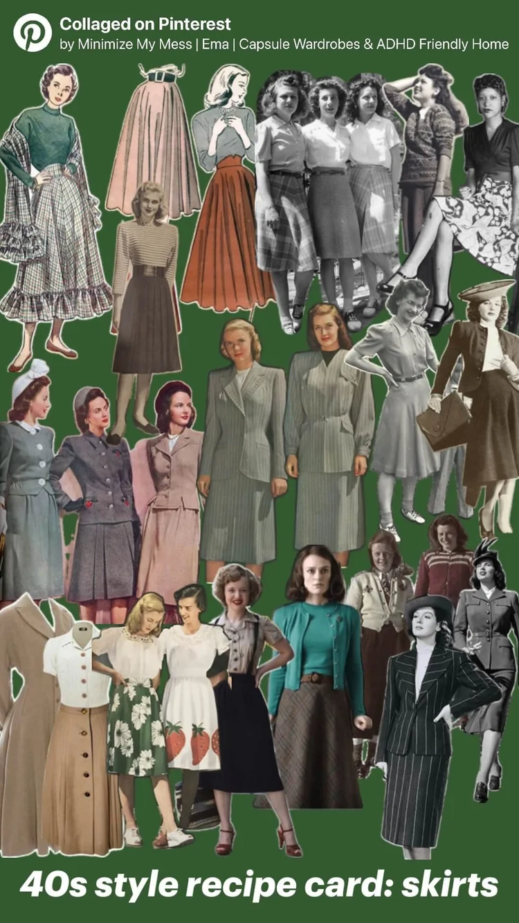 40s Style Guide (with Tips, Colors & Outfit Formulas) — Minimize My Mess