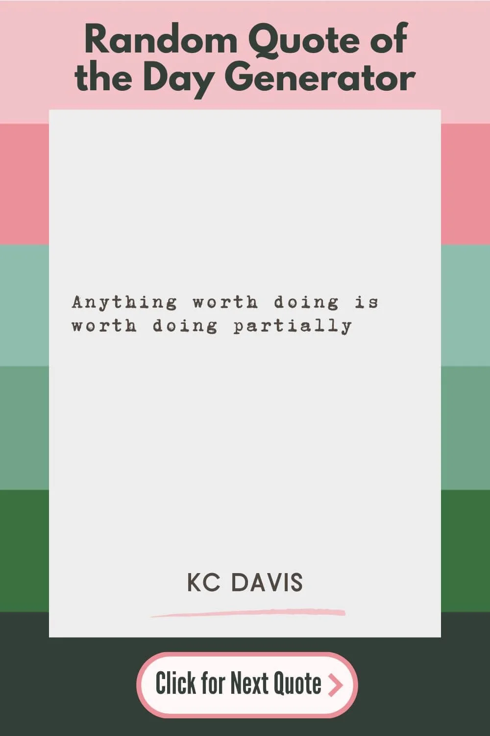 FREE Random Quote of the Day Generator — Minimize My Mess