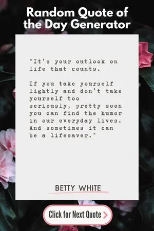 FREE Random Quote of the Day Generator — Minimize My Mess
