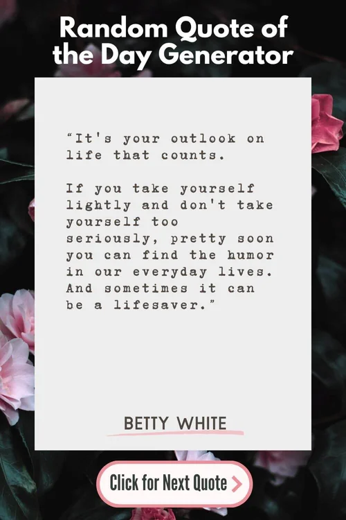 FREE Random Quote of the Day Generator — Minimize My Mess