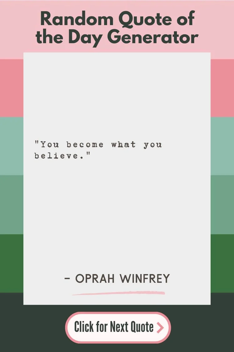 FREE Random Quote of the Day Generator — Minimize My Mess